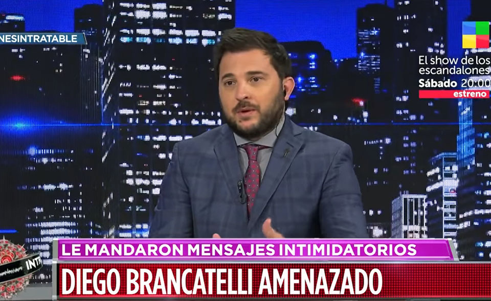 El periodista Diego Brancatelli volvió a recibir amenazas: “en la vida ...